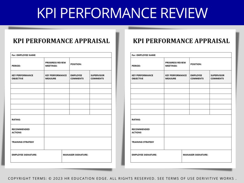 KPI Performance Appraisal: Employee Performance Periodic Objectives ...