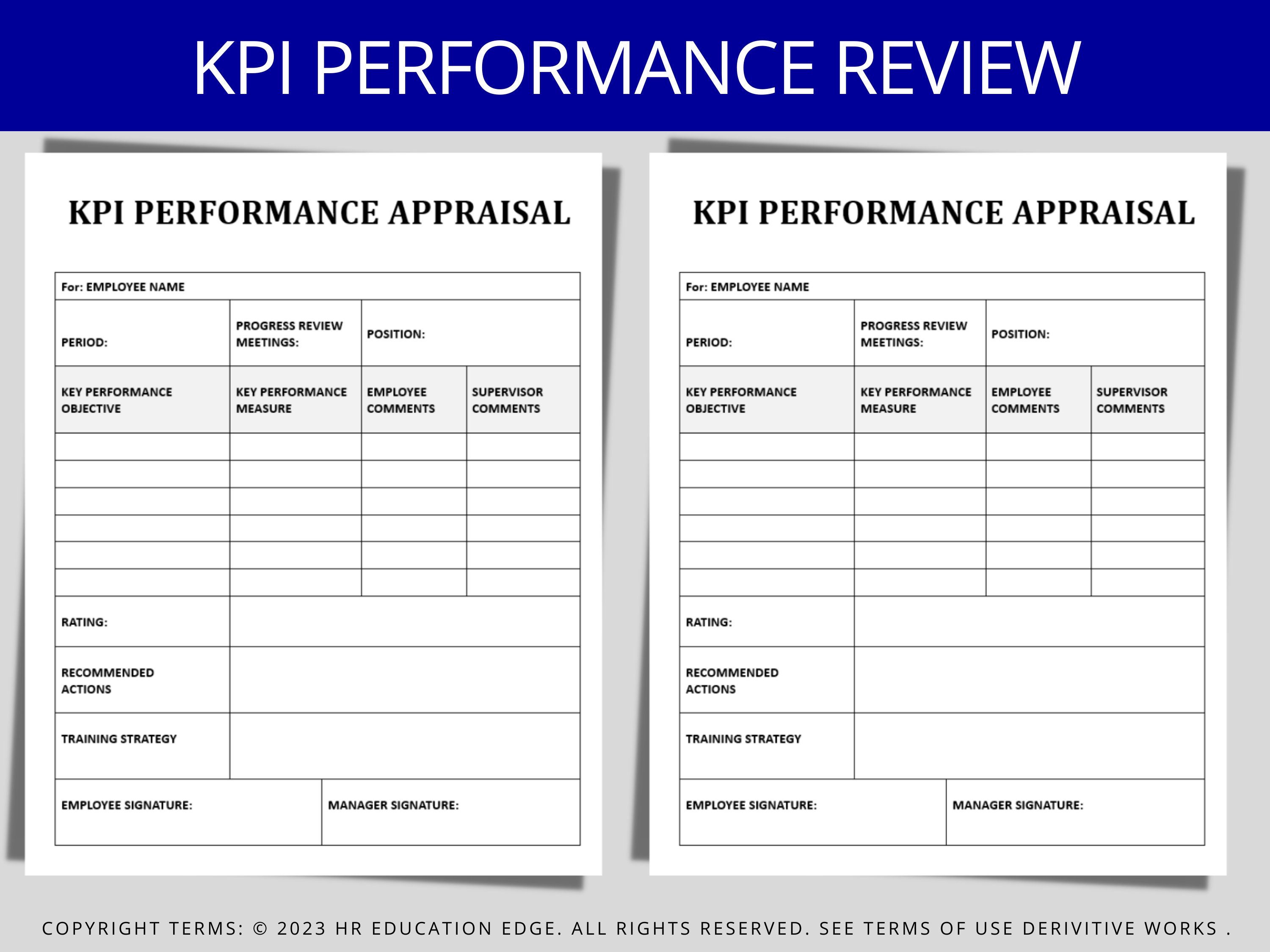 KPI Performance Appraisal: Employee Performance Periodic Objectives ...