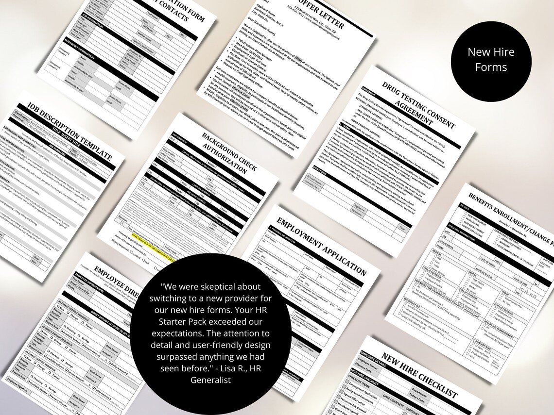 HR Template Bundle: Human Resource Starter Pack With 66 Customizable HR ...