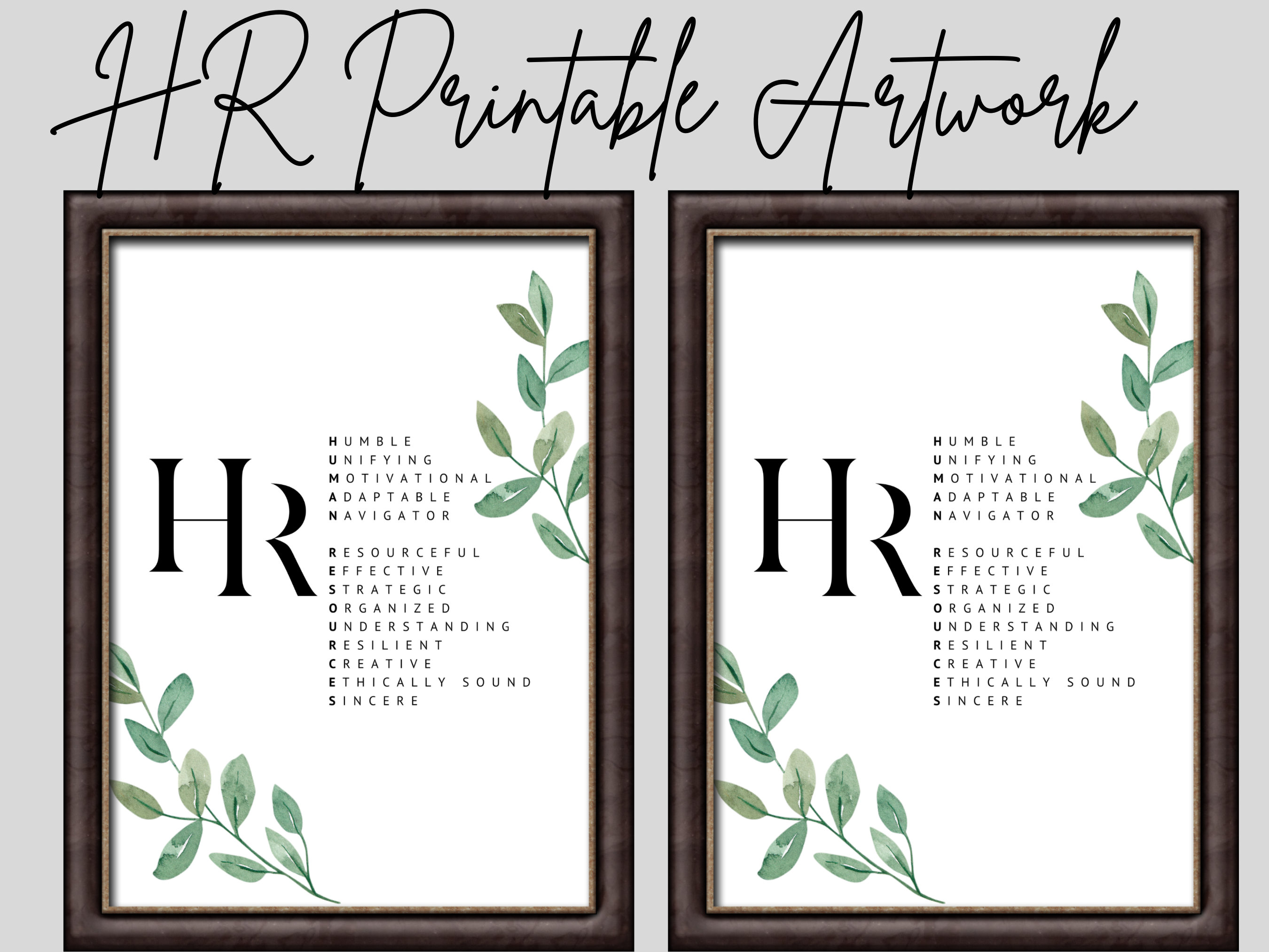 HR Printable Artwork: Acronyms Design (digital Download) - Etsy