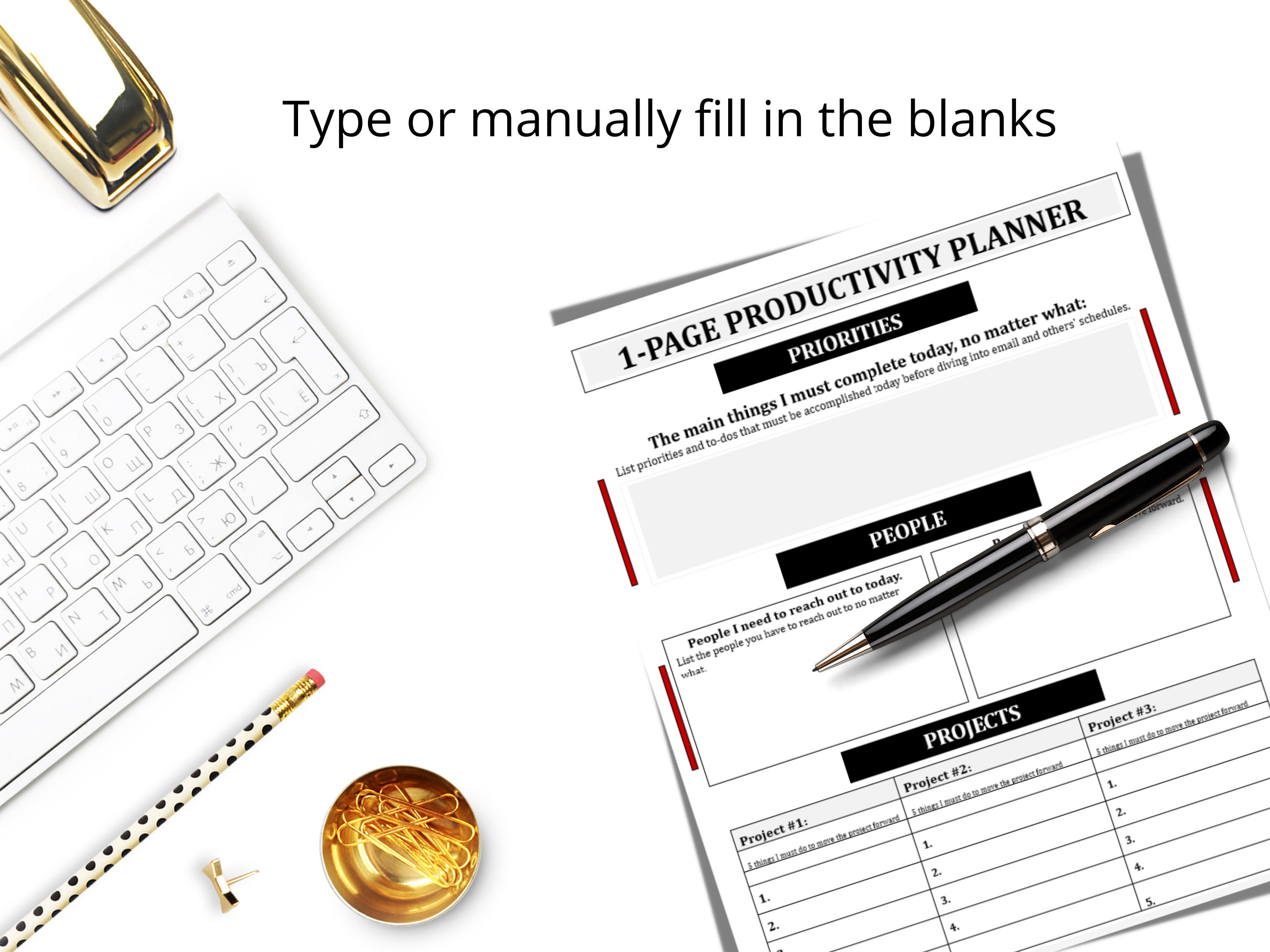 HR Planner Template Daily HR Planner Human Resource Action Plan 1 Page ...