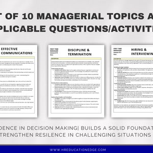 New Manager Training Workbook: HR Leadership Development (digital ...