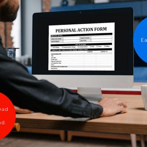 Personal Action Form: Employee Status Change HR Template (digital ...