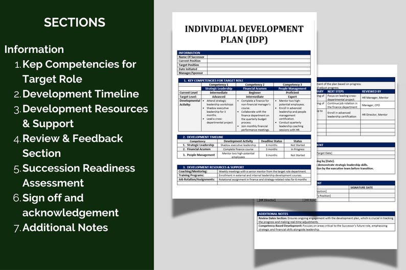 Individual Development Plan Template: Career & Leadership Coaching ...