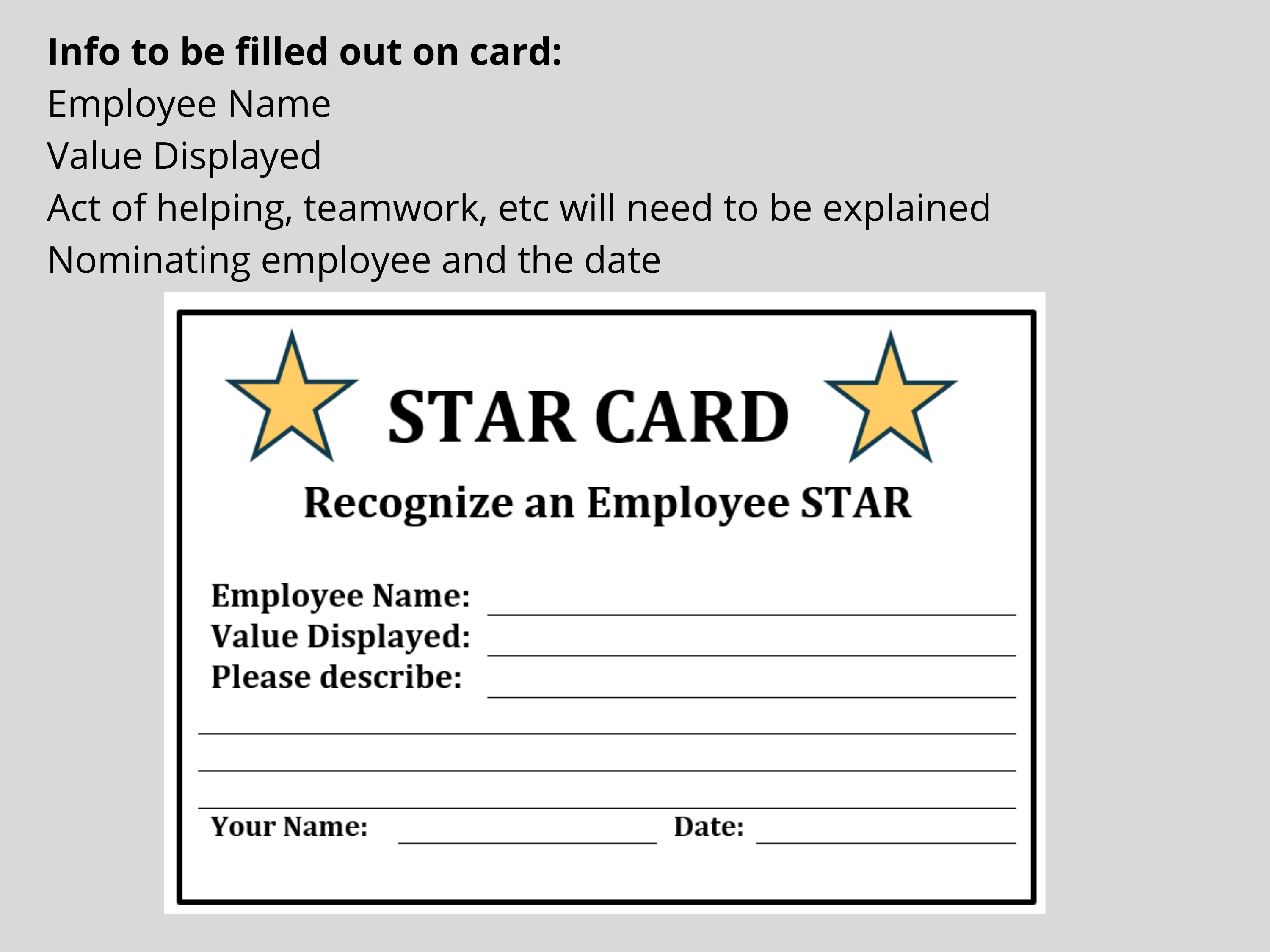 Shout Out Card Shout Out Forms for Staff Employee Engagement ...