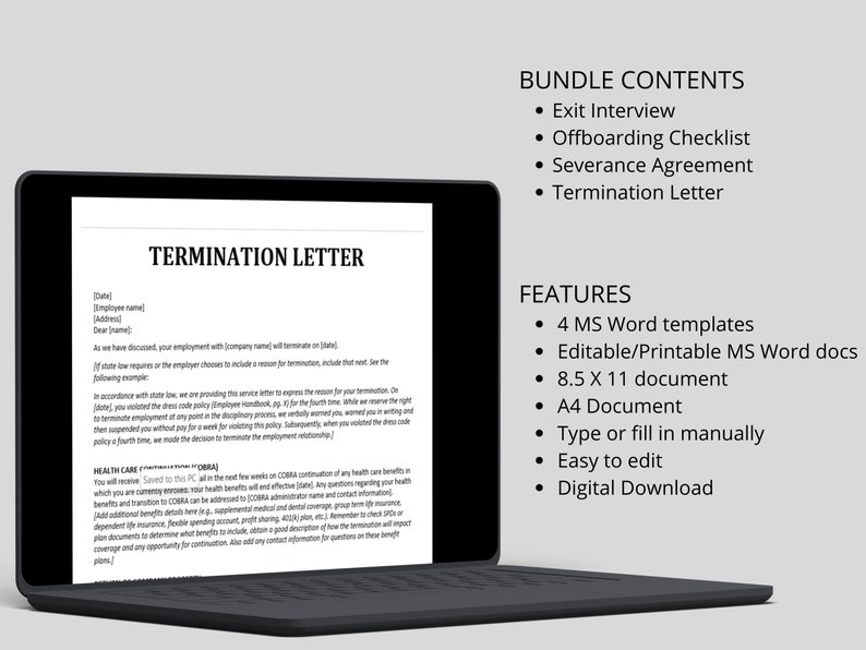 Editable Employee Offboarding Forms: HR Templates, Exit Interview - Etsy