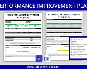 Performance Improvement Plan (PIP) Template - Etsy