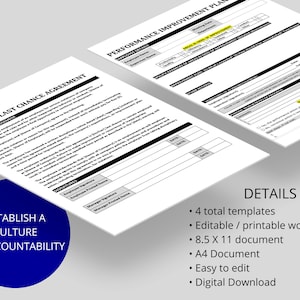 Employee Disciplinary Forms: HR Warning Notice & PIP Templates (digital ...