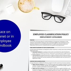 Employee Classification Policy Template: Editable HR Word Form (digital ...