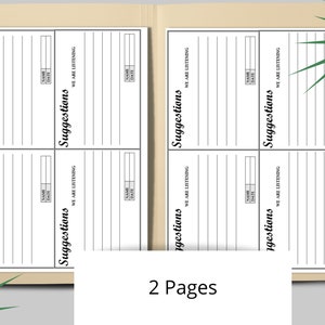 Employee Suggestion Card Template: HR Form (digital Download) - Etsy