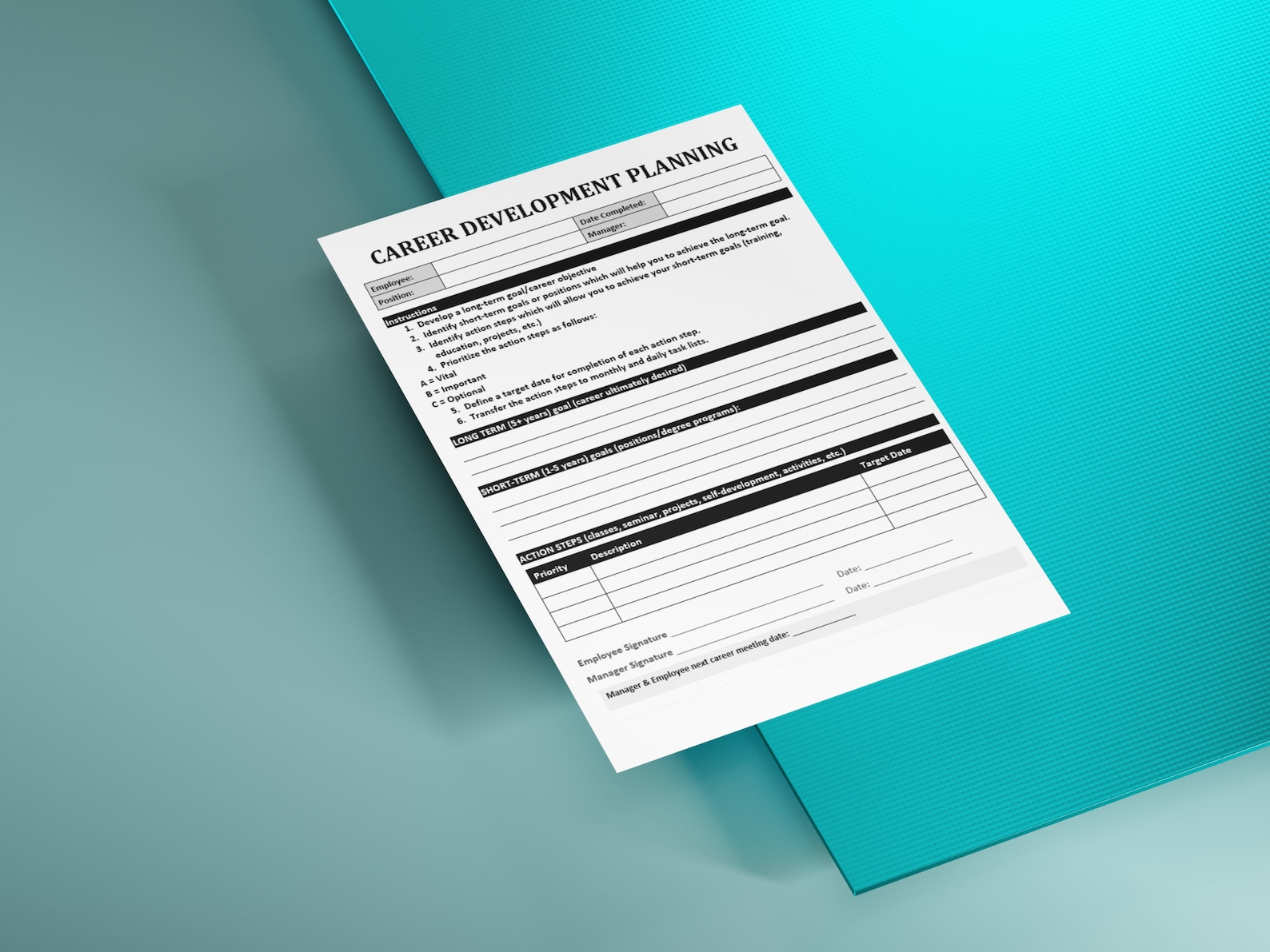Career Development Planning Template: HR Employee Form (MS Word) - Etsy
