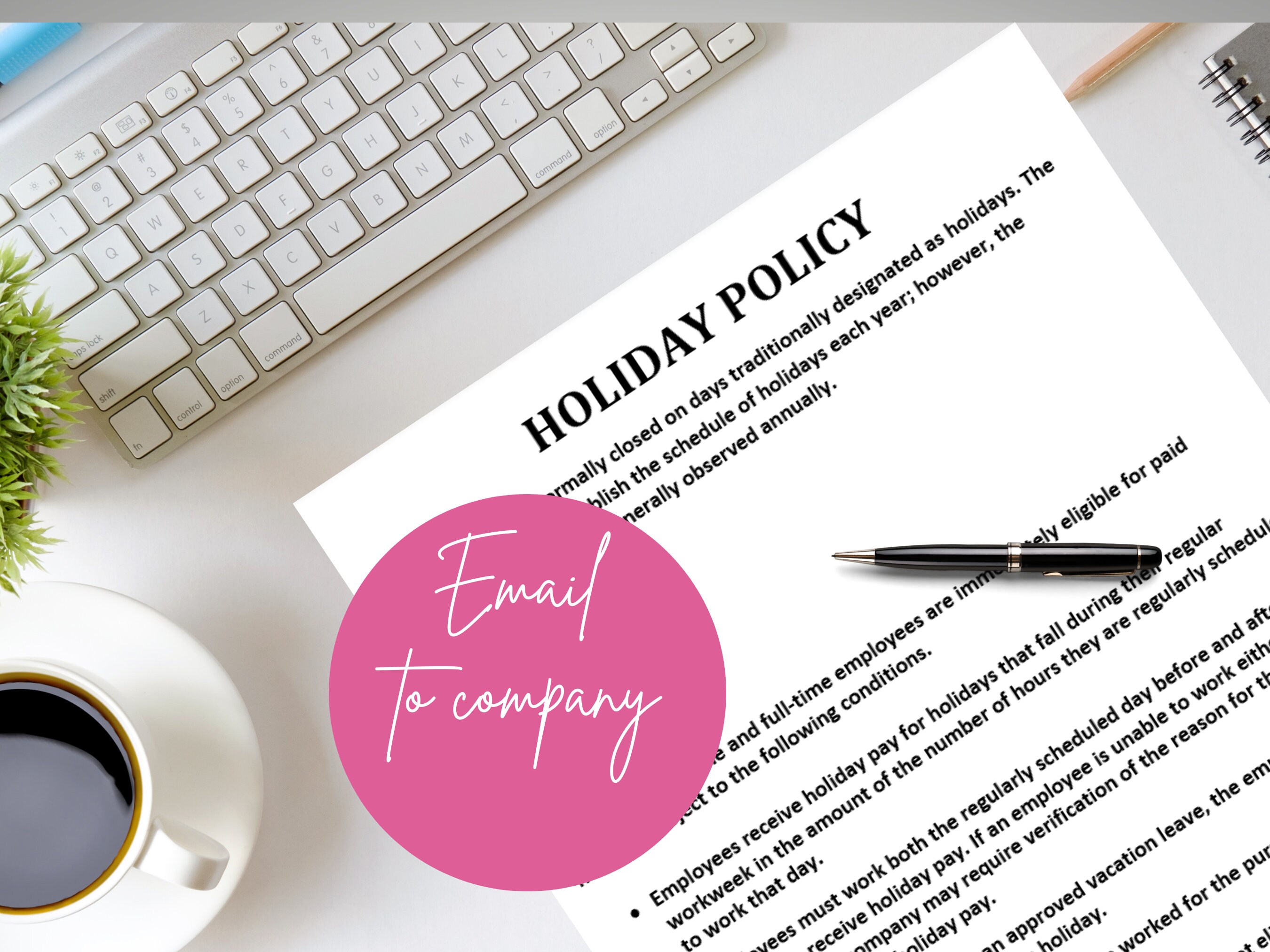Holiday Policy Template Editable HR Form Human Resource Form Employee ...