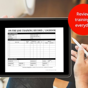 Employee Training Record Logbook: HR Onboarding Form (digital Download ...