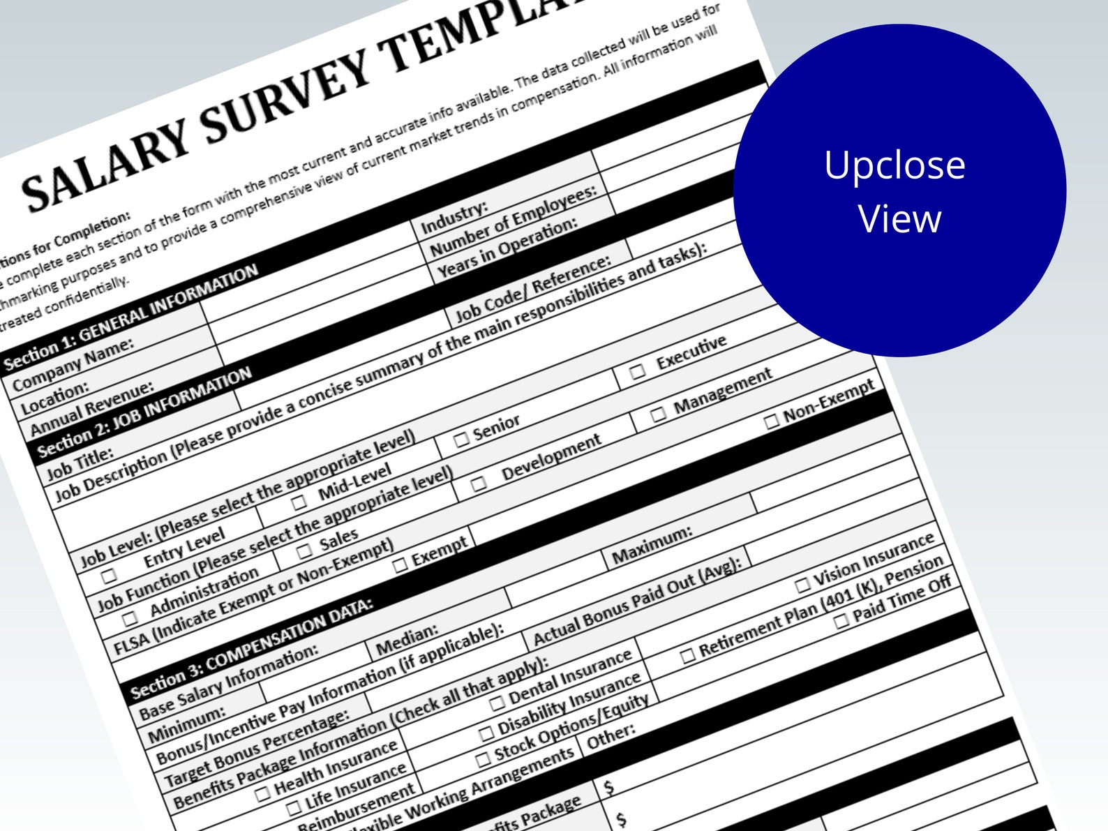 Salary Survey Compensation Data Market Analysis Employee Wage ...