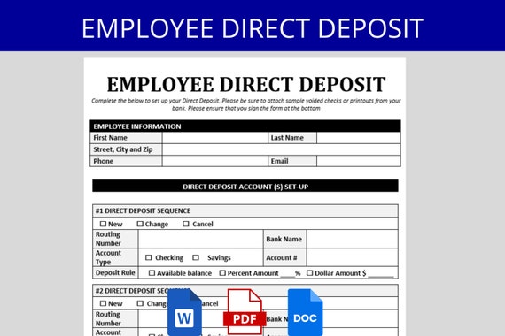 Direct Deposit Example