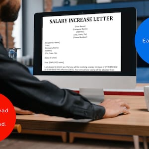 Salary Increase Letter Template: HR Pay Raise Notification (digital ...