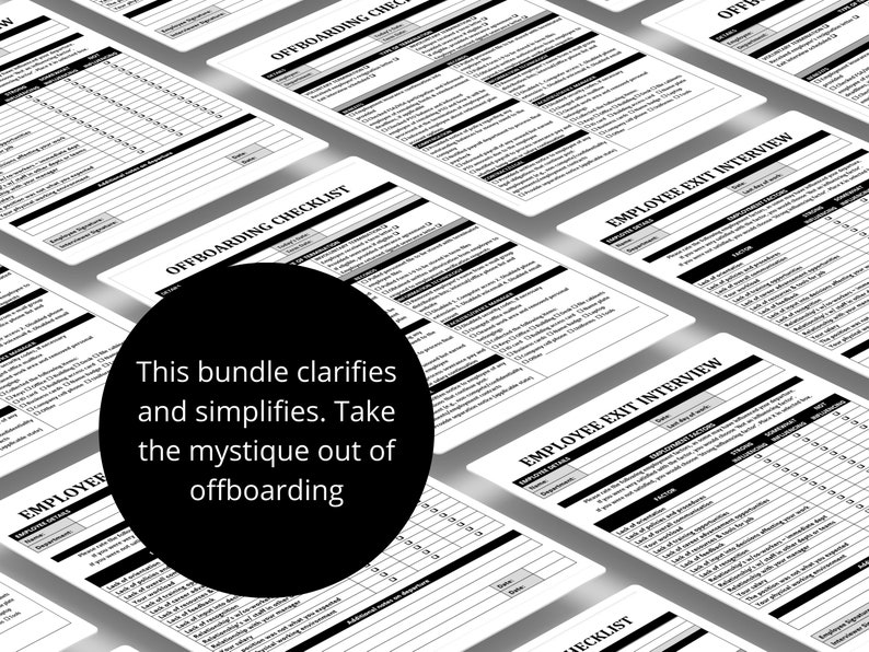Editable Employee Offboarding Forms: HR Templates, Exit Interview - Etsy