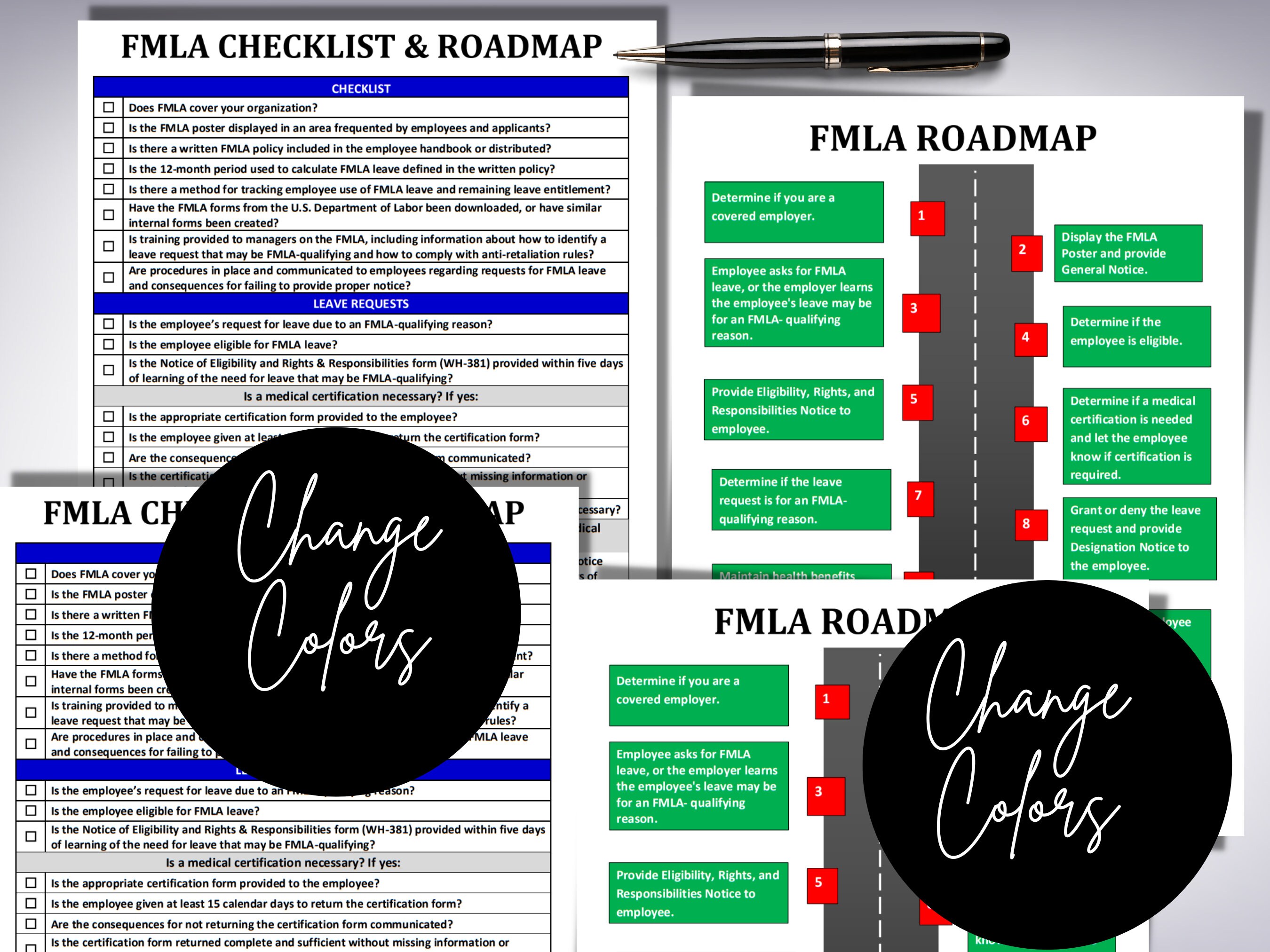 FMLA Checklist & Roadmap HR Template Editable Word Human - Etsy Israel