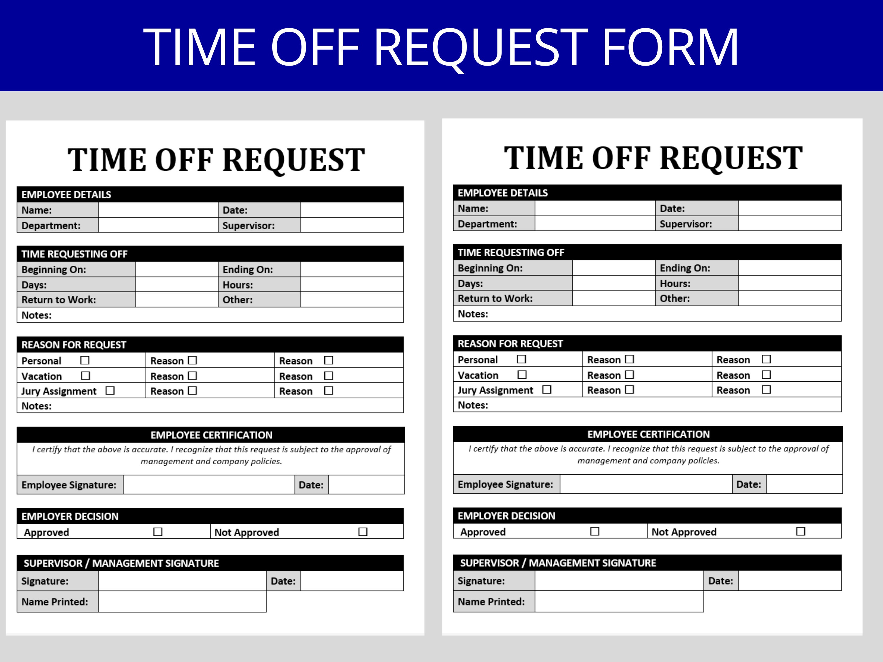Employee Day Off Request Form