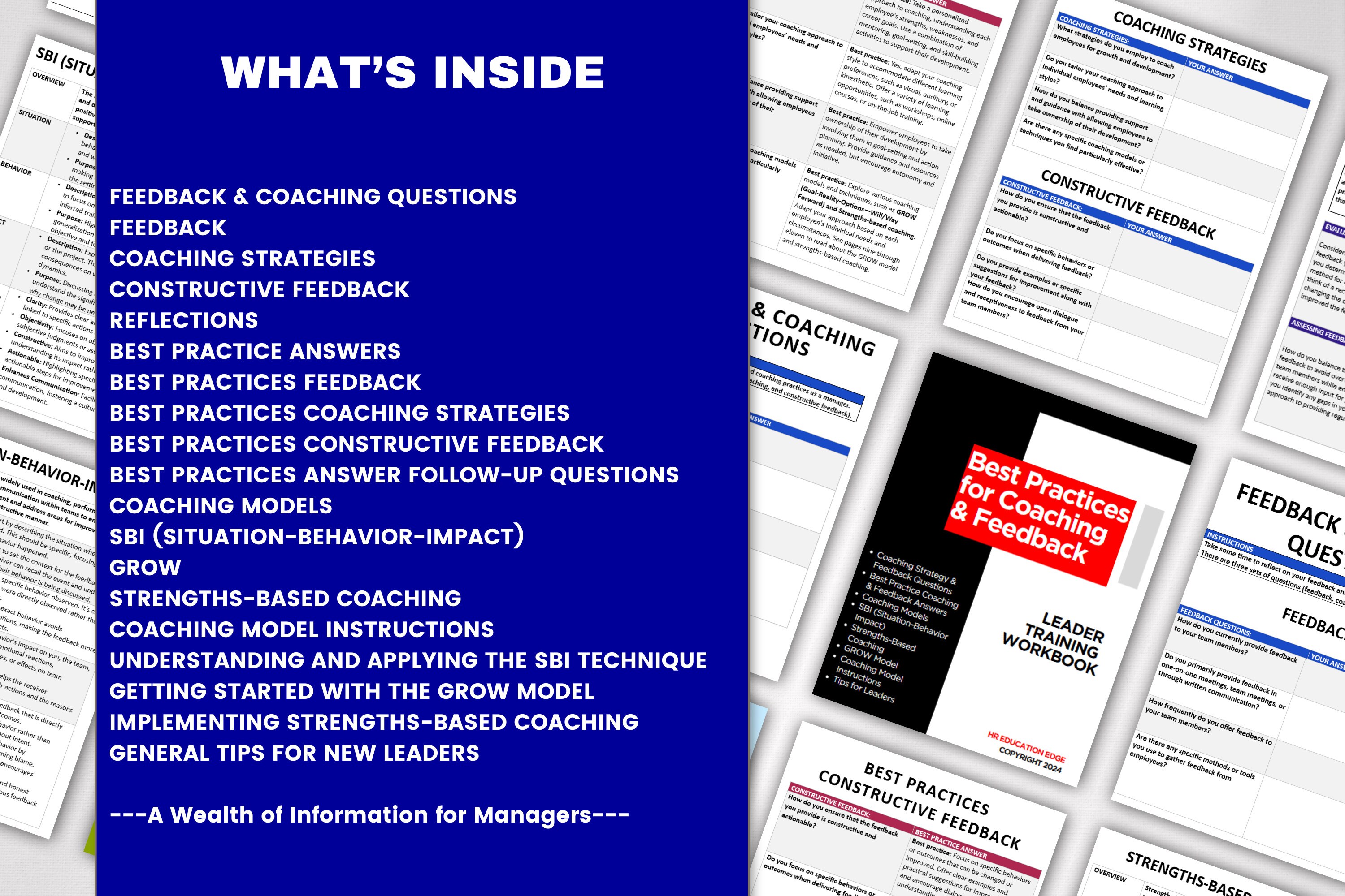 Leader Training Workbook: Coaching & Feedback Best Practices Manager ...