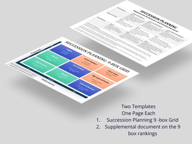 Easy-to-use 9-box Succession Planning Template: Identify and Develop ...