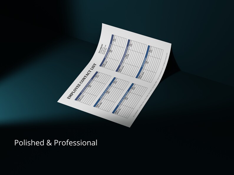 Employee Contact List Template Editable Word Form Company Phone ... Employee Contact List Template Editable Word Form Company Phone ...