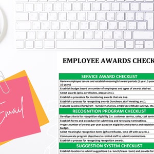 Employee Awards Recognition Program Checklist | Human Resource Form ...