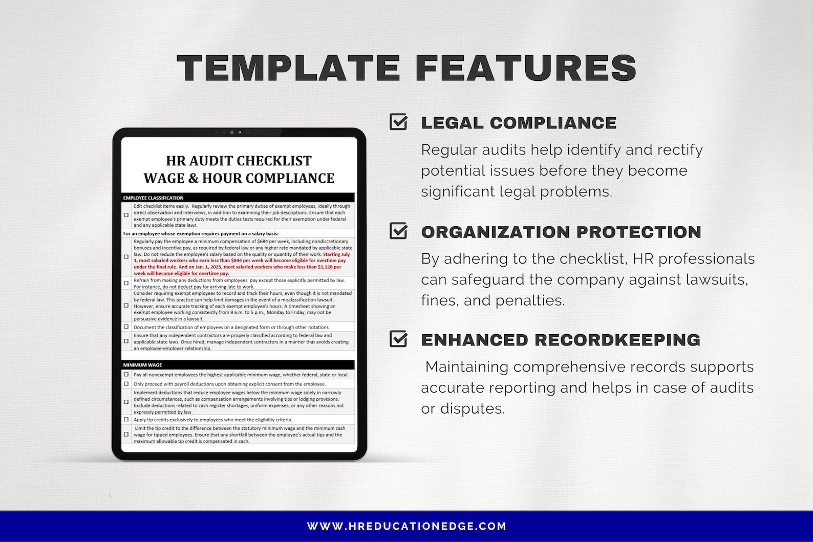 HR Audit Checklist: Wage and Hour Compliance Employment Law FLSA ...
