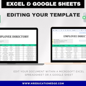Employee Directory Template: Excel Company Contact List (digital ...