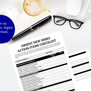 New Hire Orientation Checklist: HR Onboarding Template (digital ...
