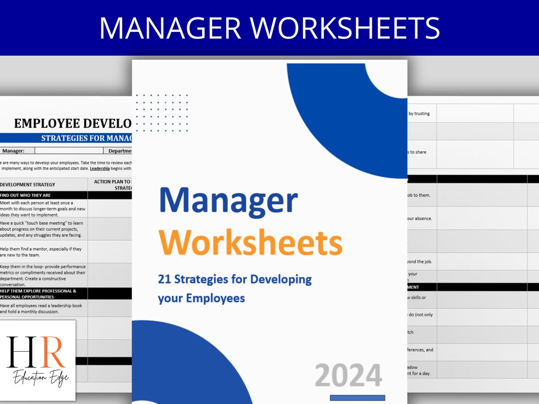 Manager Training Worksheets | Management Template | New Development Strategies | Leadership ...