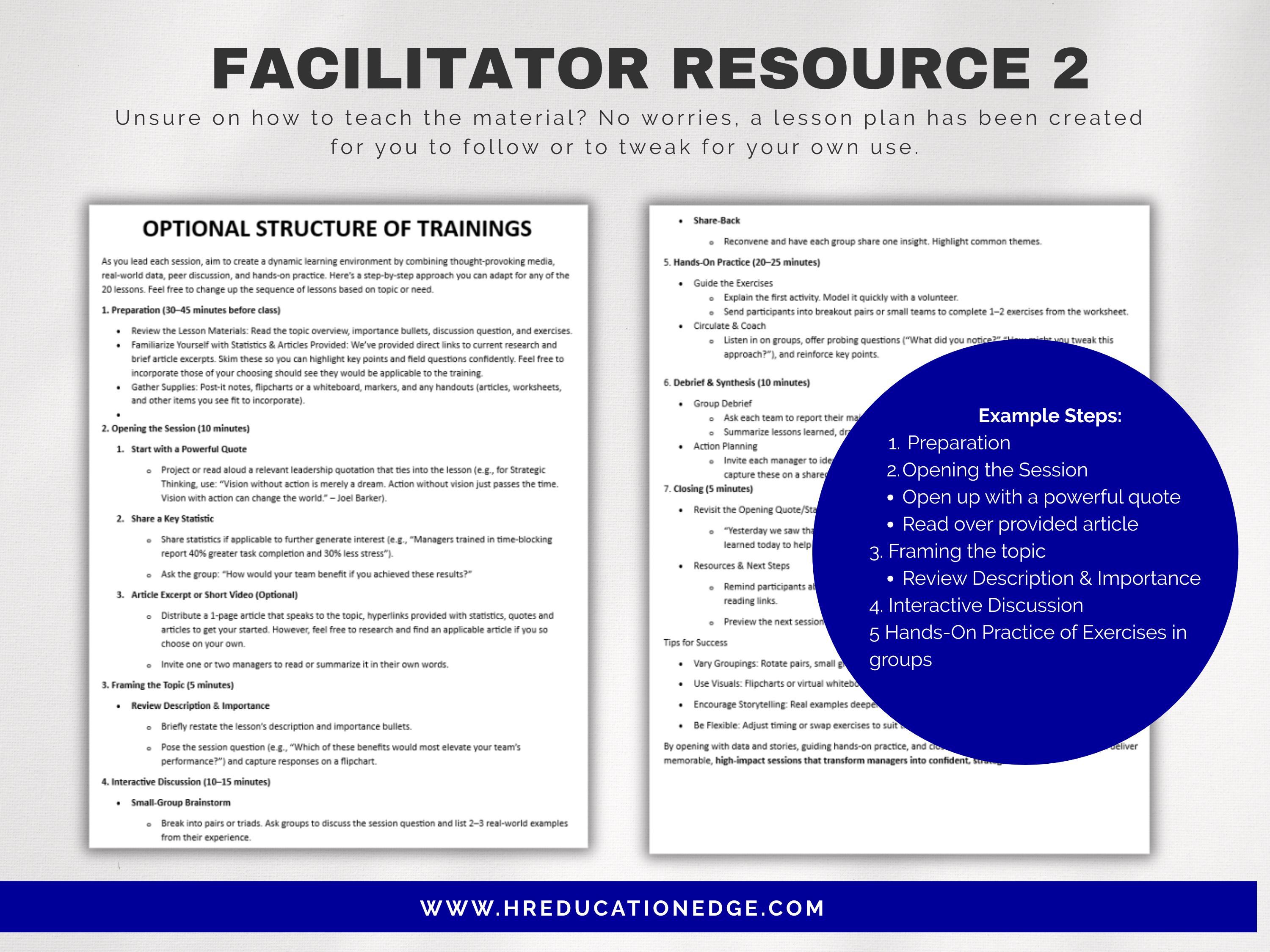 Leadership Training Workbook for Managers: Employee Development ...