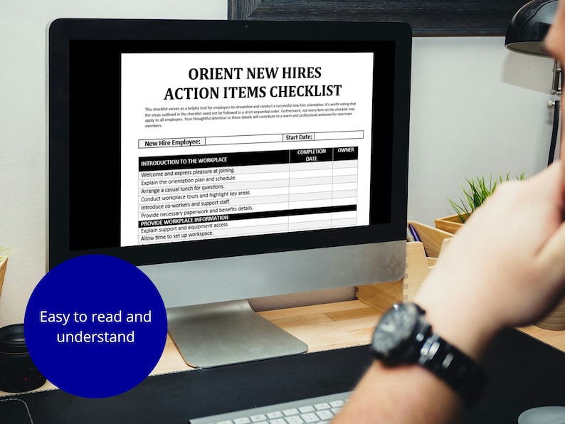 New Hire Orientation Checklist: HR Onboarding Template (digital ...