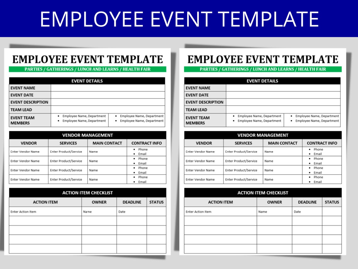HR Event Planning Template: Employee Appreciation, Staff Celebration ...