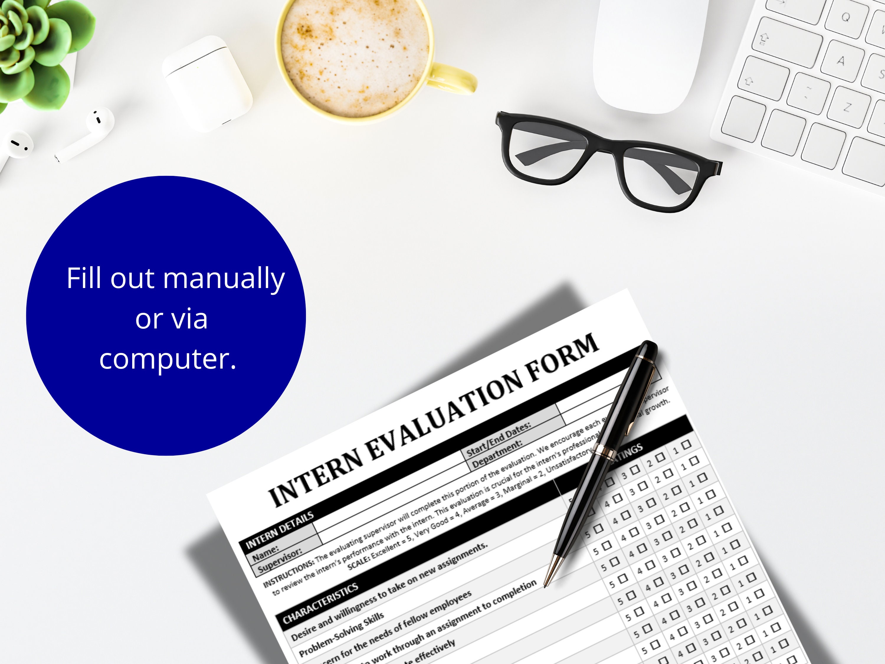 Intern Evaluation Form Performance Review, Feedback & Assessment ...