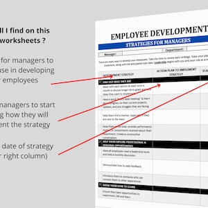 Manager Training Worksheets | Management Template | New Development ...