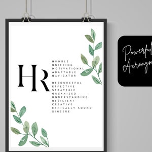 Human Resources Gift | HR Gifts | Office Decor Printable Artwork ...