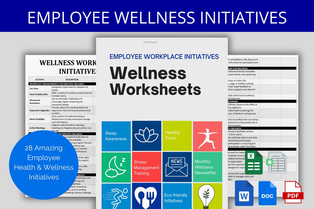 Employee Wellness Initiatives Worksheet: HR Total Rewards (digital ...