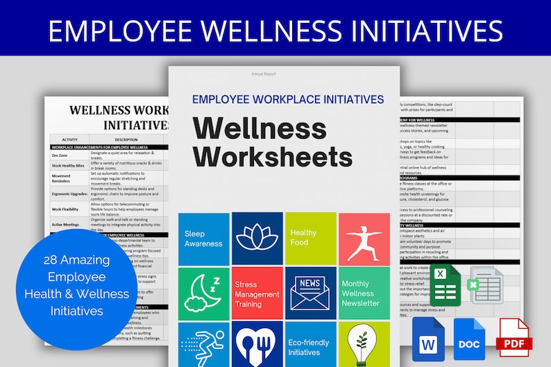 Employee Wellness Initiatives Worksheet: HR Total Rewards (digital ...