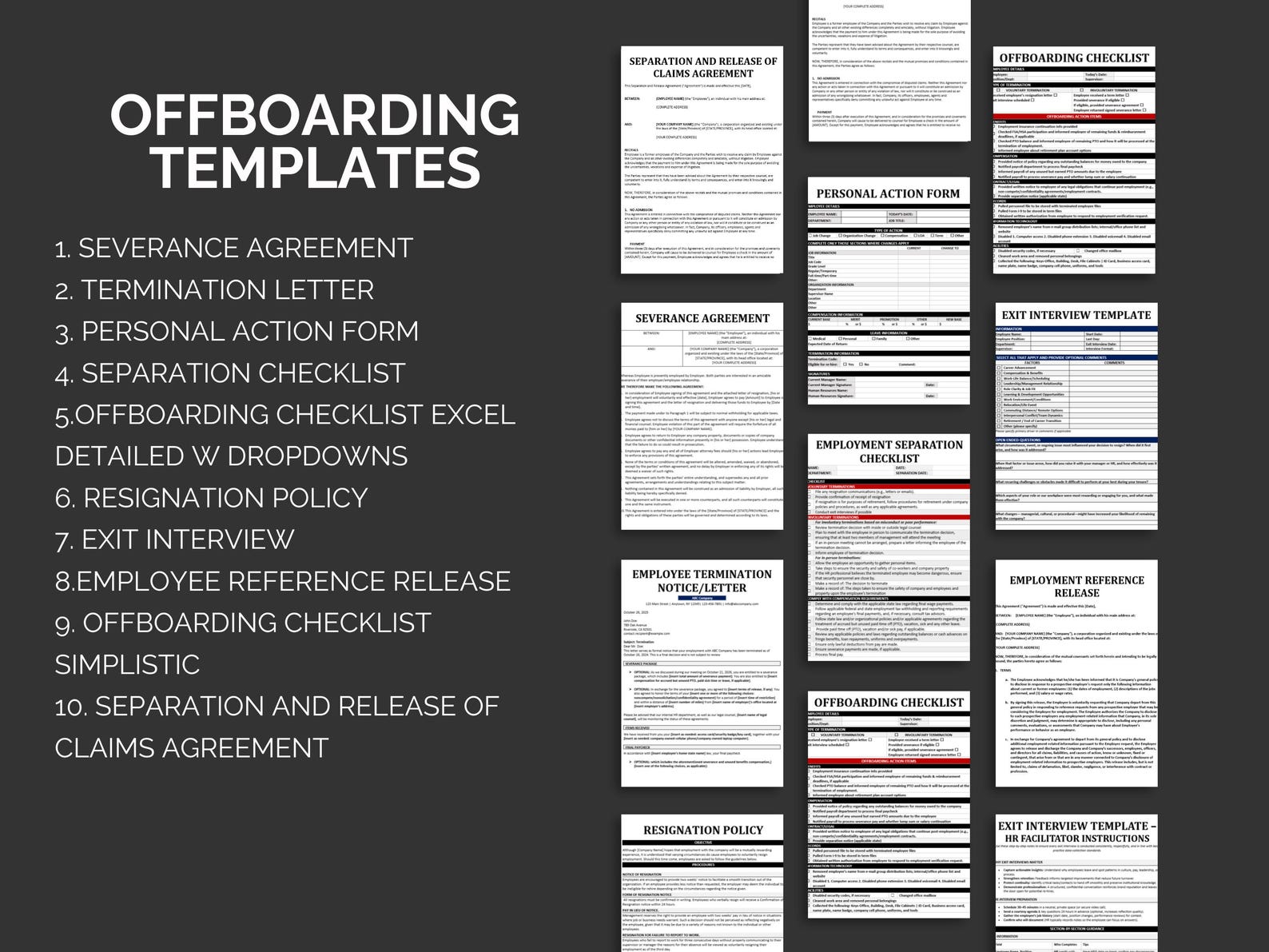 Employee Offboarding Template Bundle: HR Termination Forms (google Docs ...