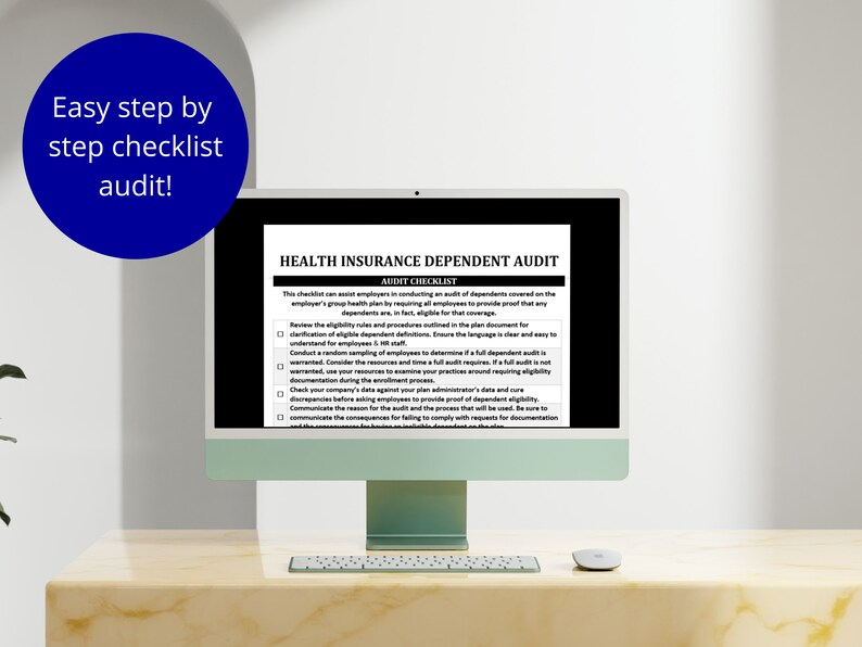 Health Insurance Dependent Audit Checklist: HR Template (digital ...