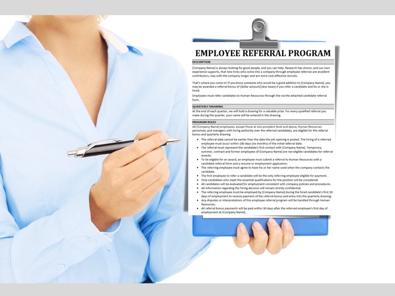 Employee Referral Program Template & Candidate Forms (MS Word) - Etsy