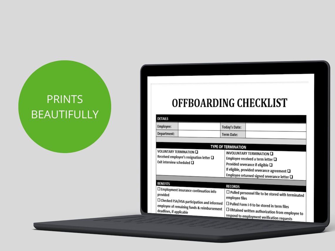 Editable Employee Offboarding Forms: HR Templates, Exit Interview - Etsy