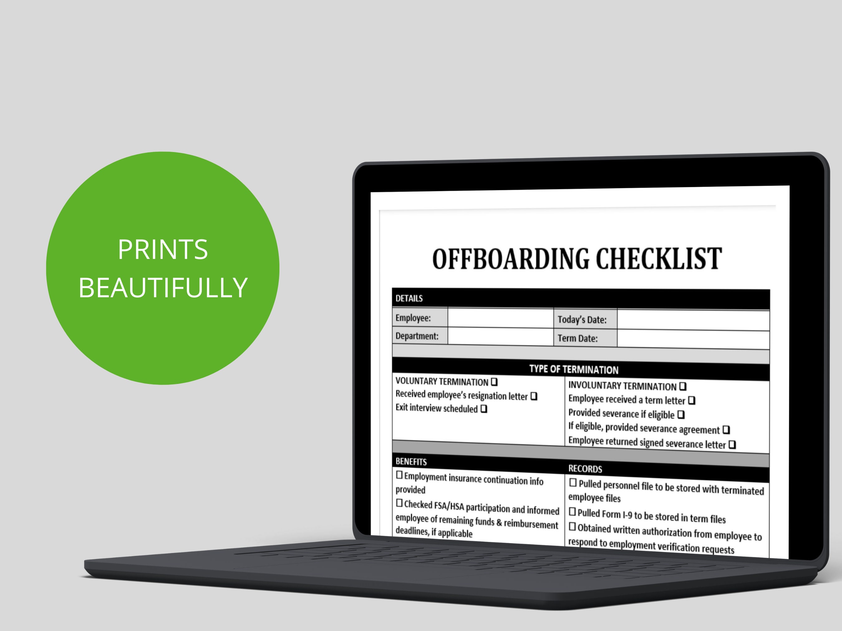 Editable Employee Offboarding Forms: HR Templates, Exit Interview - Etsy