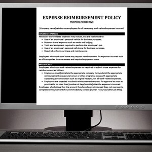 Expense Reimbursement Policy | MS Editable Word Template | Human ...