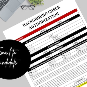 New Hire Background Check Template: Editable HR Form - Etsy
