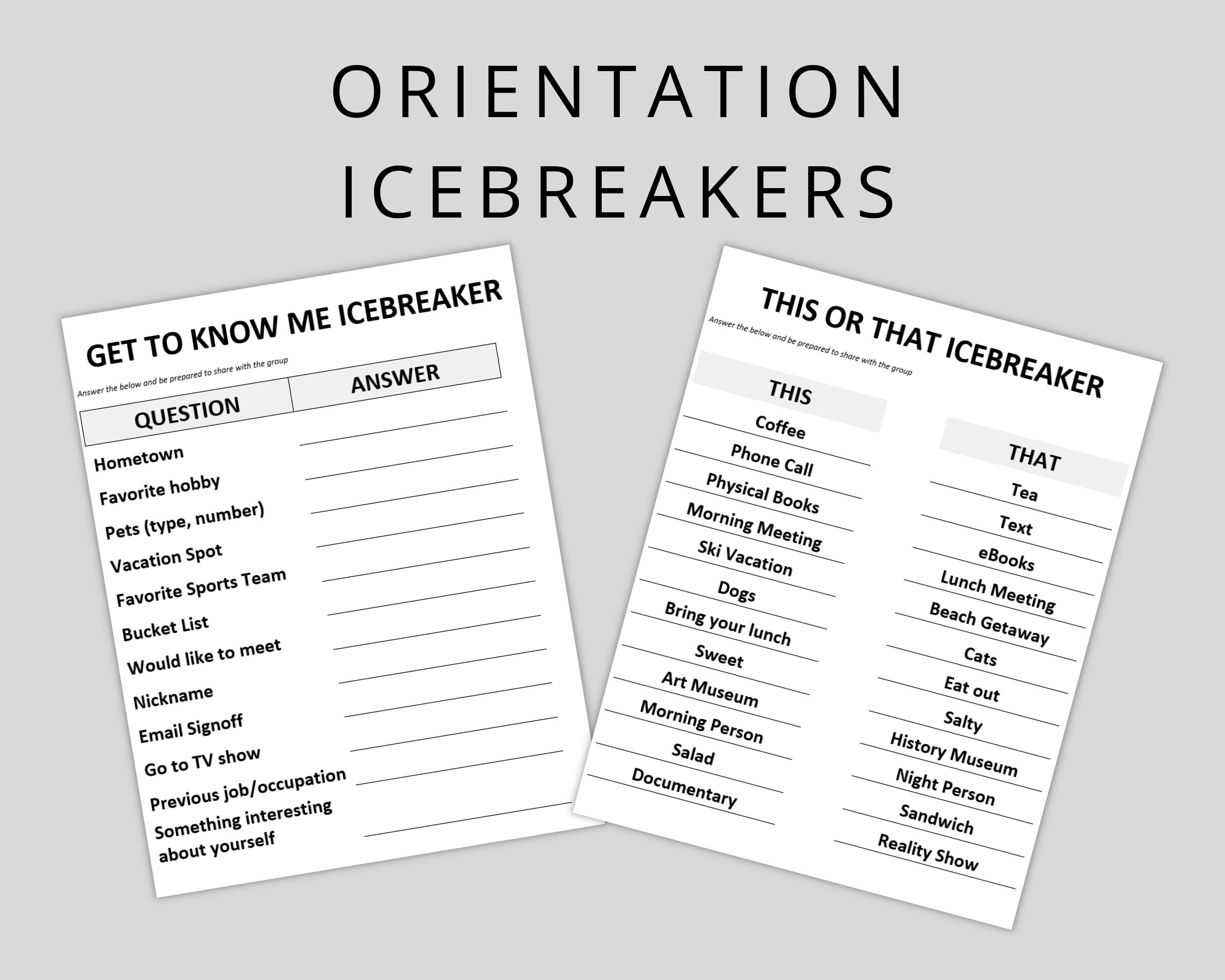 Icebreaker Activities For New Employee Orientation Cheap Sale ...