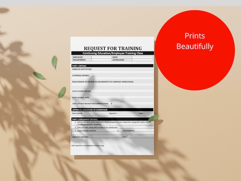 Employee Training Request Template HR Training Application Development ...