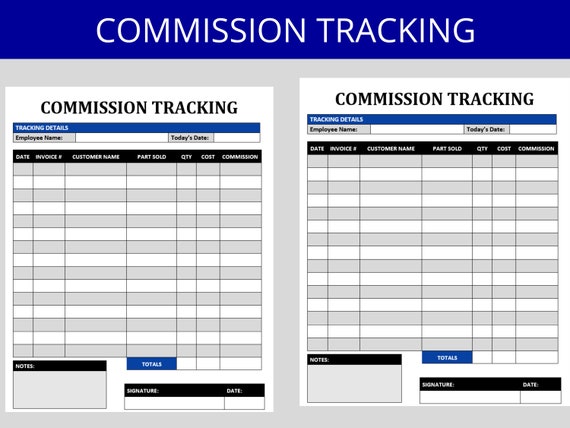 Commission Tracker Sheet My Excel Templates