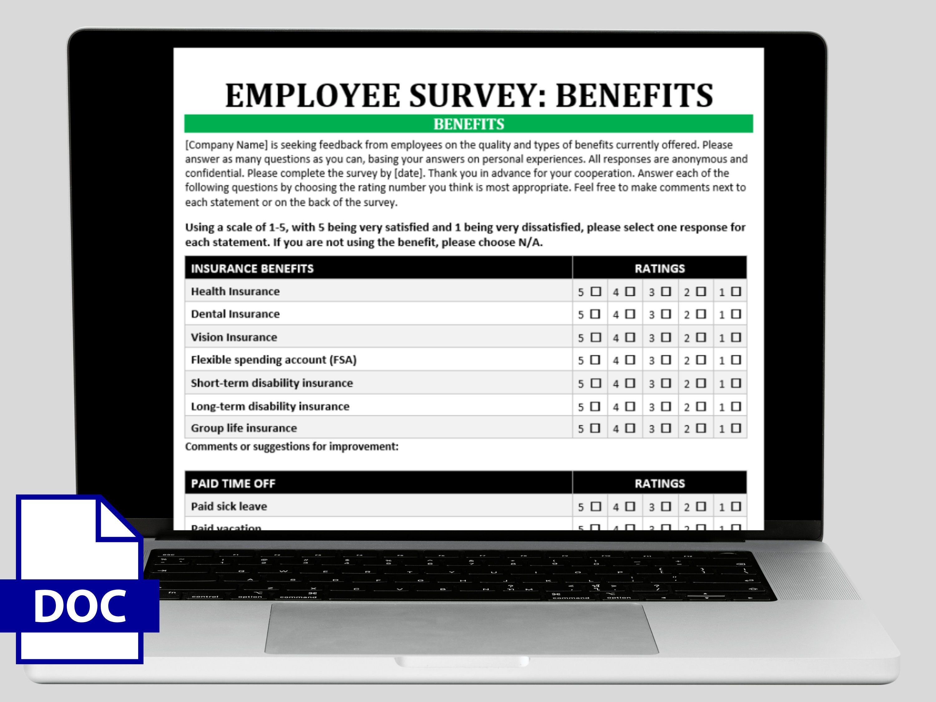 Employee Benefits Survey: Medical, Dental, PTO, Voluntary Total Rewards ...